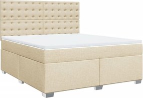 Box spring postel s matrací krémová 180x200 cm textil 3292886