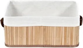 Compactor Bamboo - Bambusový úložný košík  / přírodní bambus-len / 32