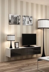 TV stolek VIGO 140 cm bílý/černý