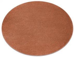 Dywany Luszczow Kusový koberec kulatý SOFTY Jednobarevný, terakota Rozměr koberce: 120 cm KRUH