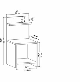 Noční stolek Ullman Anthracite