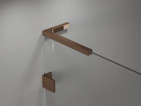 Mexen Lunar L Duo sprchová kabina otevírací levá 110 x 80 cm, transparentní, růžové zlato - 834L-110L-080P-60-00