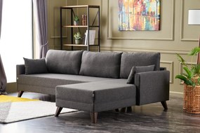 Hanah Home Designová pohovka BELLA antracit pravá 275 cm 825BLC2576