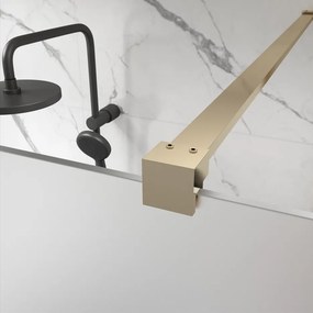 Erga Paris, sprchová zástěna Walk-In 30x200 cm, 8mm sklo námraza, zlatý lesklý profil, ERG-V02-PARIS-030x200-FR-GD