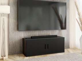 TV skříňka ROJO 2 černý uzavřená TV skříňka s policí
