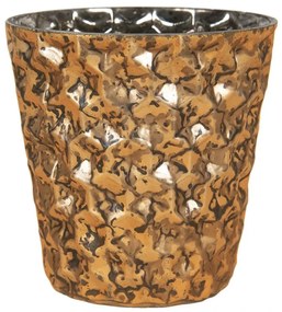 Béžová vintage váza Jansen s patinou – 9x10 cm