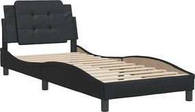 Rám postele bez matrace Zadar černý 90x190 cm umělá kůže 3208149