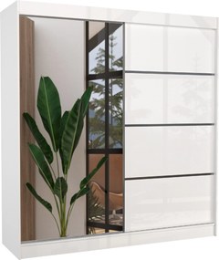 ADRK Furniture Posuvná skříň s zrcadlem GILTON 200 ADRK-SW-GIL-W-200