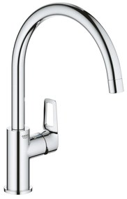 VIMA Dřezový set Grohe 3/A- Granitový dřez, 1,5 sektoru, 96x48cm, Písková + Dřezová baterie Grohe Bau Loop