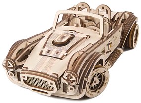 Ugears 3D dřevěné mechanické puzzle Driftující závoďák Cobra
