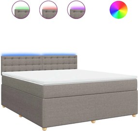 Box spring postel s matrací taupe 180x200 cm textil 3289853