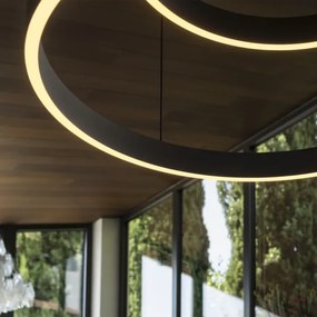 Ideal Lux - LED Lustr na lanku WAVES LED/37W/230V CRI 90 černá