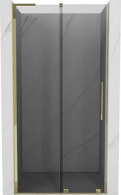 Mexen Velar L, posuvné sprchové dveře do otvoru 90 cm, 8mm šedé sklo, zlatá lesklá, 871-090-003-41-50