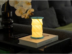Bílá/tyrkysová přenosná světelná dekorace na USB ø 8 cm Twist – Gingko
