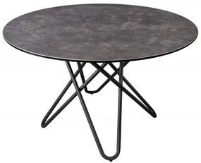 Jídelní stůl Kruhový 120cm antracitová keramika/ 41710