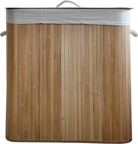 TRENDIE Bambusový koš na prádlo 150l světle hnědý + DÁREK