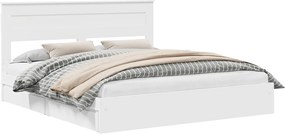 Postel s úložným prostorem Bílá 180 x 200 cm Kompozitní dřevo 3409893