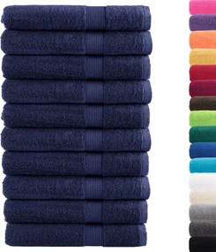Prémiové ručníky SOLUND 10 ks tmavě modré 100x200 cm 600 g/m² 137271