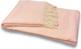 Kašmírová deka Egea merino 13 - pastelově růžová, EXTRA JEMNÁ