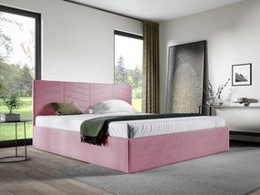 Eka Čalouněná postel ANNA 160x200 cm Barva látky Trinity: Černá (Trinity 2316), Úložný prostor: Bez úložného prostoru
