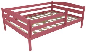 Vomaks Dětská postel DP 020 XL se zábranou Rozměr: 120 x 200 cm, Barva: barva růžová