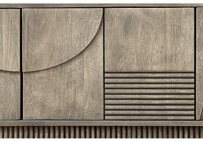 Massive home | Televizní stolek Art Deco 200cm masiv šedé mango