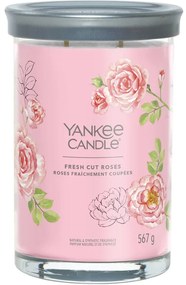 Yankee Candle – Signature Tumbler svíčka Fresh Cut Roses (Čerstvě nařezané růže) Velikost: velká 567 g