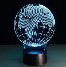 Madrid Magnificence Globe - LED lampa - 7 různých barev - USB - P108