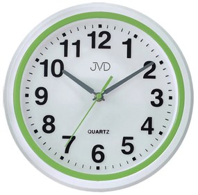 JVD Zelené tiché nástěnné hodiny JVD quartz HA41.3