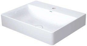 Duravit DuraSquare - Umyvadlo 60x47 cm, bez přepadu, s otvorem pro baterii, DuraCeram, bílá 2353600071