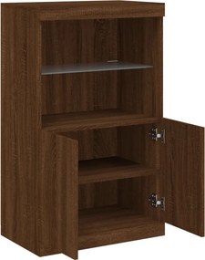 vidaXL Příborník s LED osvětlením 60,5 x 37 x 100 cm [836668] Barva: Bílá
