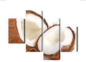 Vícedílný obraz Půlky Kokosu Nedostatek Nedostatek Přírodní plátno 160x100