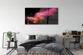 akrylový obraz růžová fraktály 140x70 cm