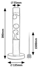 Rabalux 76027 - LED Lávová lampa LAVASTIC LED/25W/230V