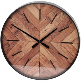 Nástěnné hodiny Boho, černá/hnědá