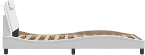Rám postele Viana bez matrace bílý 100x200 cm umělá kůže 3208076