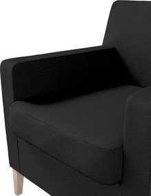 Potah na křeslo IKEA Karlstad barva černá látka pletený vzor