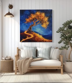 Obraz na plátně - Strom života Ohnivý zápal FeelHappy.cz Velikost obrazu: 100 x 100 cm