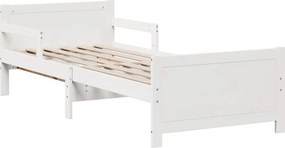 Rám postele s rozšiřitelnou matrací s čelo Bílá 80 x 200 cm 3385950