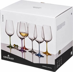 Crystalex Sklenice na víno Viola Rainbow 350 ml 6 ks