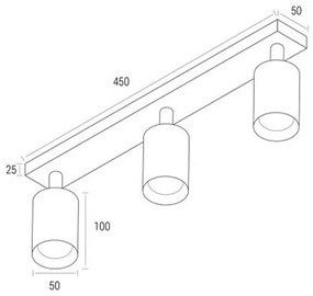 Bodové svítidlo ANGIE 3xGU10/30W/230V