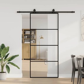 Posuvné dveře se sadou kování černé 90x205 cm ESG Glass 3375798