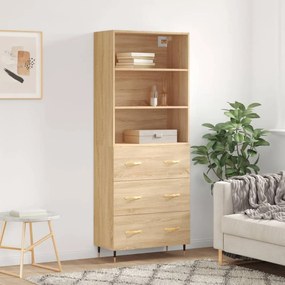 Skříň highboard dub sonoma 69,5 x 34 x 180 cm kompozitní dřevo,  3189360