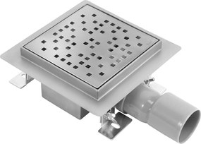 Rea Dots, nerezový odtokový žlab 150x150 mm, ocelová, REA-G6203