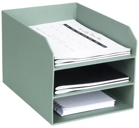 Zelený kartonový organizér na dokumenty Trey Canvas Paper Laminate – Bigso