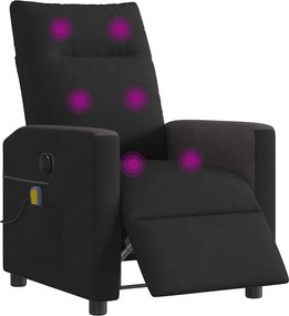 Elektrické masážní polohovací křeslo černé textil 3324047