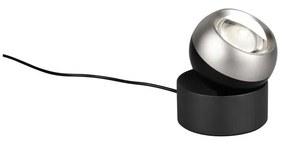 Černá/ve stříbrné barvě LED stolní lampa (výška 14 cm) Orbit – Trio Select