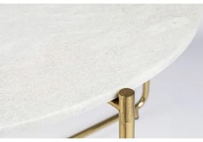 Konferenční stolek TIMPA MARBLE WLL, mramor bílý White Label Living 2300231