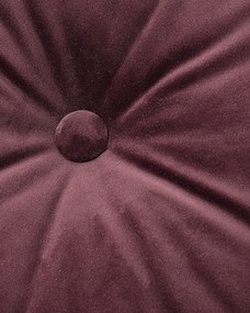 Sametový polštář s knoflíkem barva červená látka lesklé, sametová
