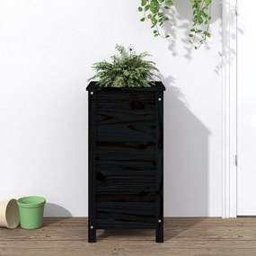 vidaXL Zahradní truhlík bílý 40 x 40 x 78 cm masivní borové dřevo [825275] Barva: Černá borovice